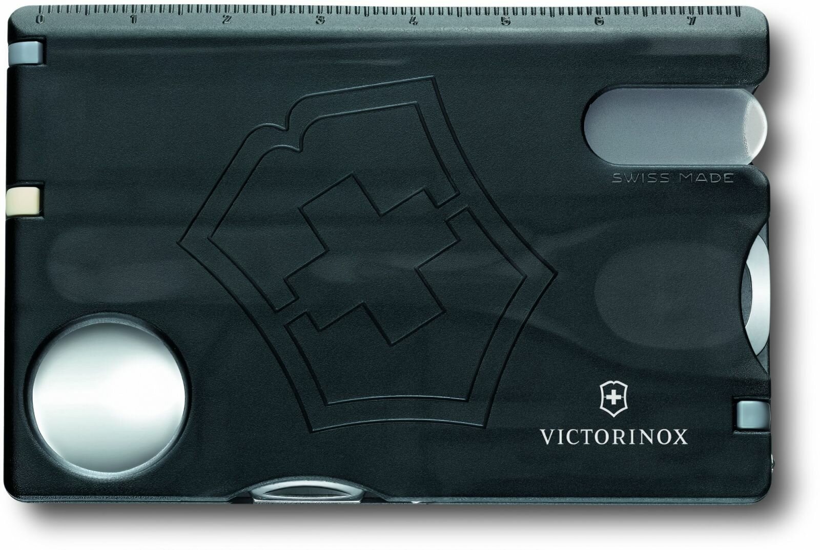 Швейцарская карта VICTORINOX Swiss Card Nailcare, черный полупрозрачный, коробка подарочная (0.7240. T3)