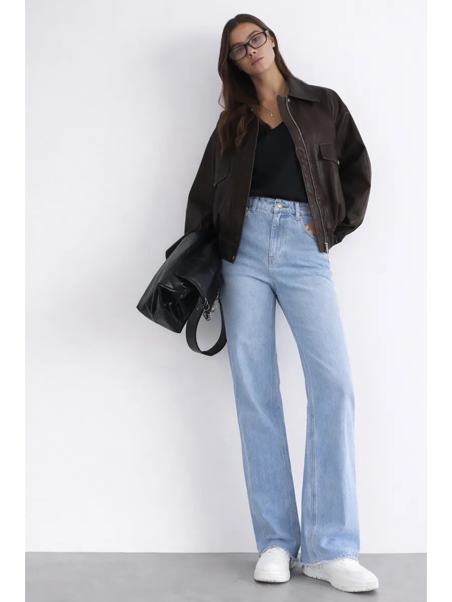 Джинсы широкие для женщин 
