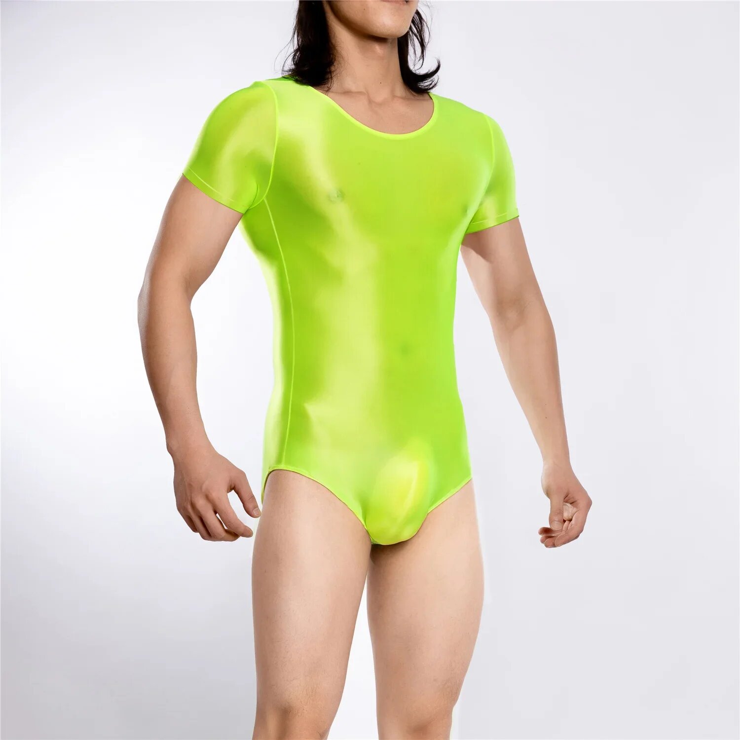 Мужское боди из нейлона и спандекса Зеленый, XL, зеленый