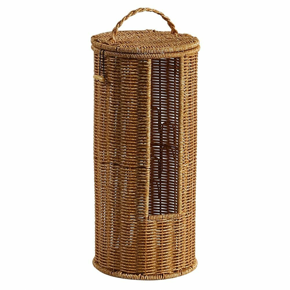 Держатель для хранения туалетной бумаги: плетеная вручную корзина для хранения, декоративная корзина для полотенец и туалетной бумаги для дома, отеля, ванной комнаты, гостиной