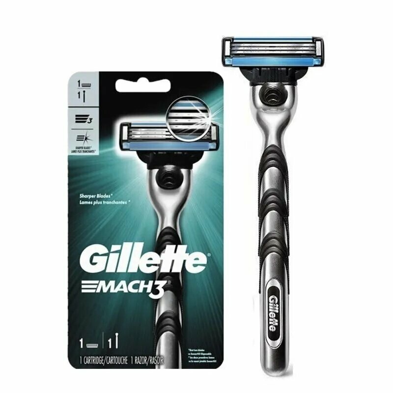 Бритва Gillette Mach3 для мужчин, 1 ручка бритвы + 1 сменная кассета