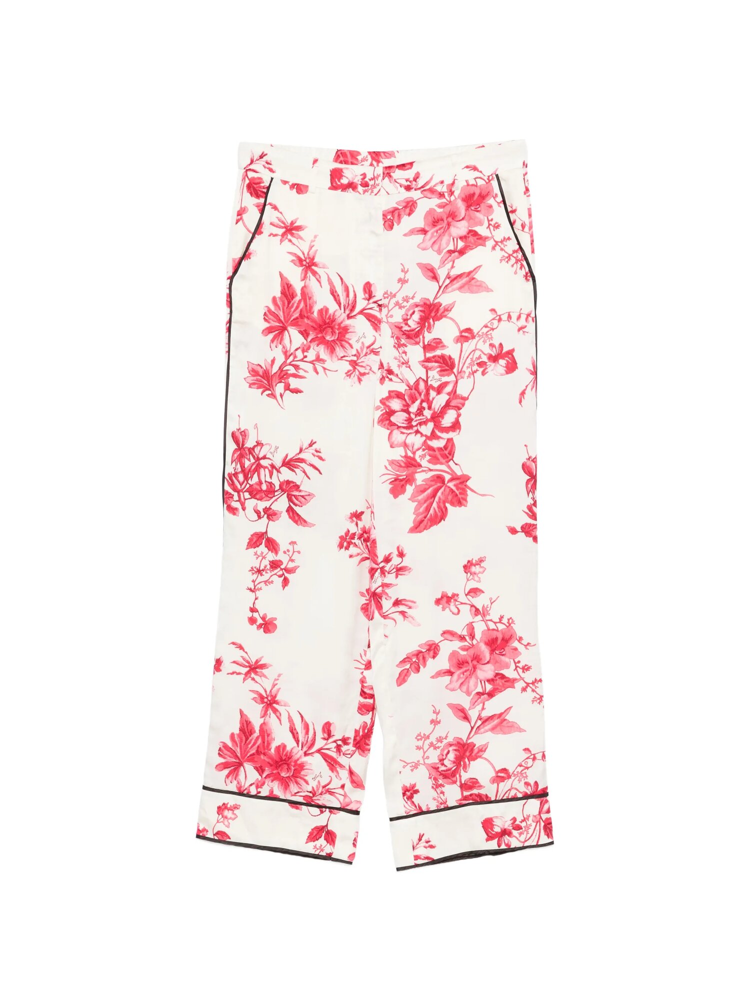 Брюки Floral print trim trousers