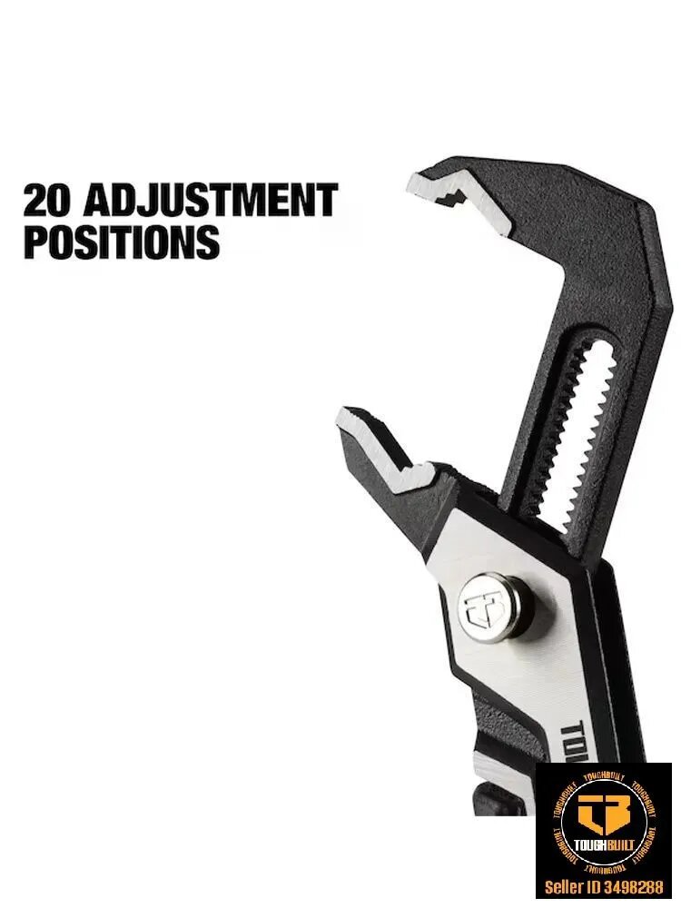 TOUGHBUILT TB-H3-51-V10 Пассатижи/плоскогубцы 10" для быстрого регулирования, до 44 мм, черные матовые — фото 1
