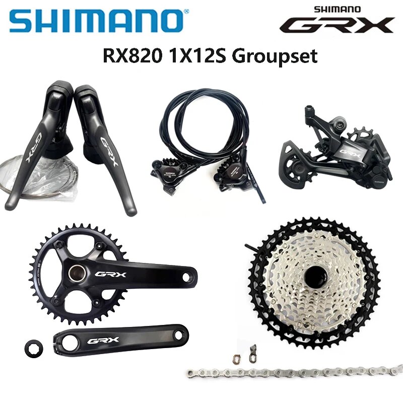 Групсет Shimano GRX RX820 1х12 скоростей BBR60, 40 т, 172.5mm