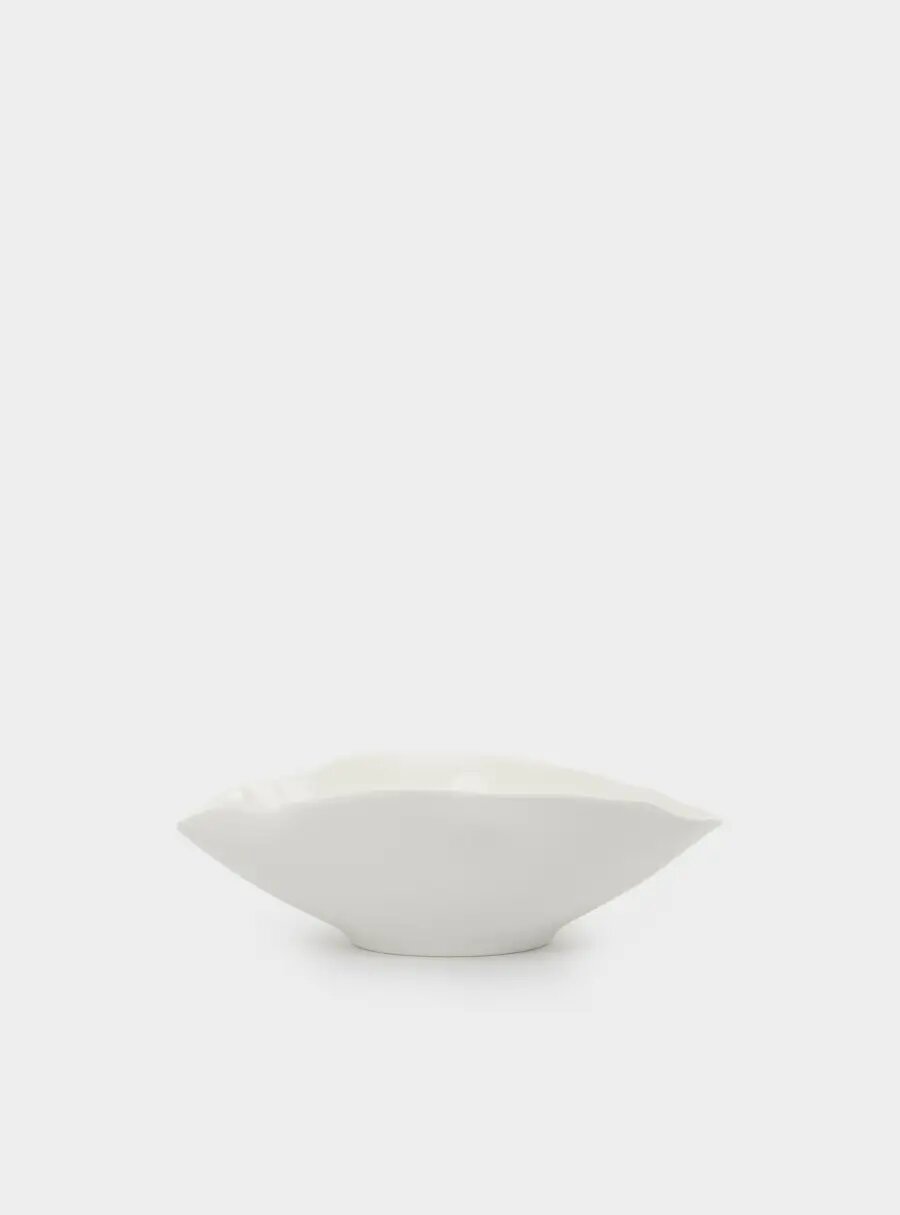 Салатник, 22х18х7 см, 500 мл, фарфор P, белый, Волнистый край, White ocean