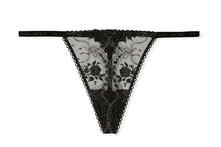 Женские трусики-стринги VICTORIA'S SECRET 10048652 M EU, черные