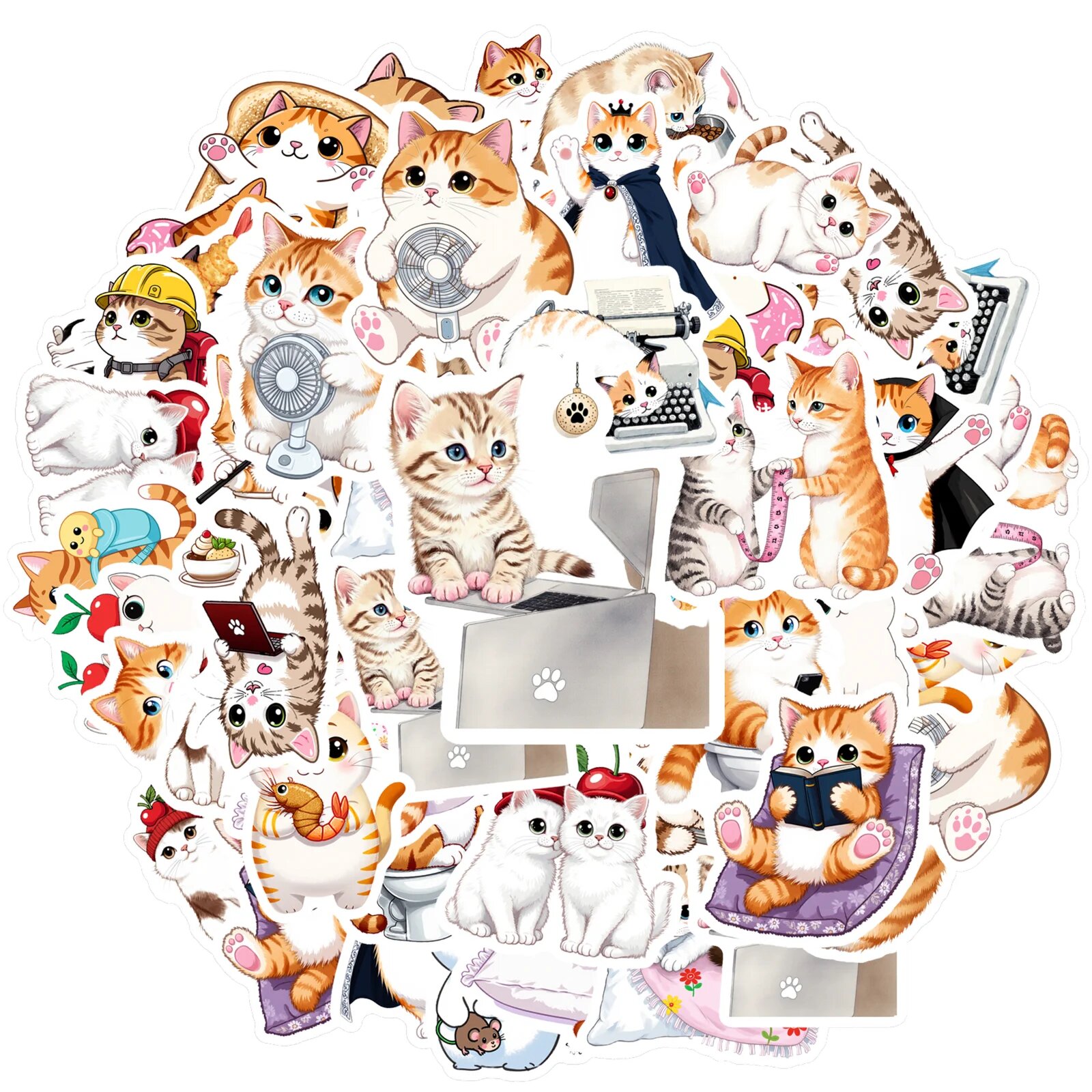Наклейки наклейки кошки 35 шт. Цвет: 1A-35pcs
