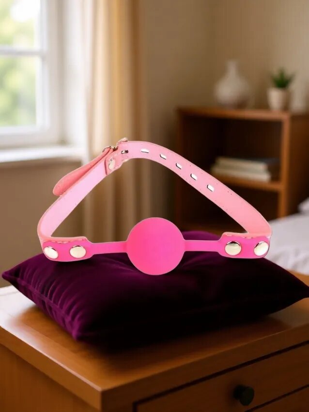 Notabu Кляп-шар силиконовый на регулируемом ремешке (NTB-80464/NTB-80465/NTB-80466), розовый