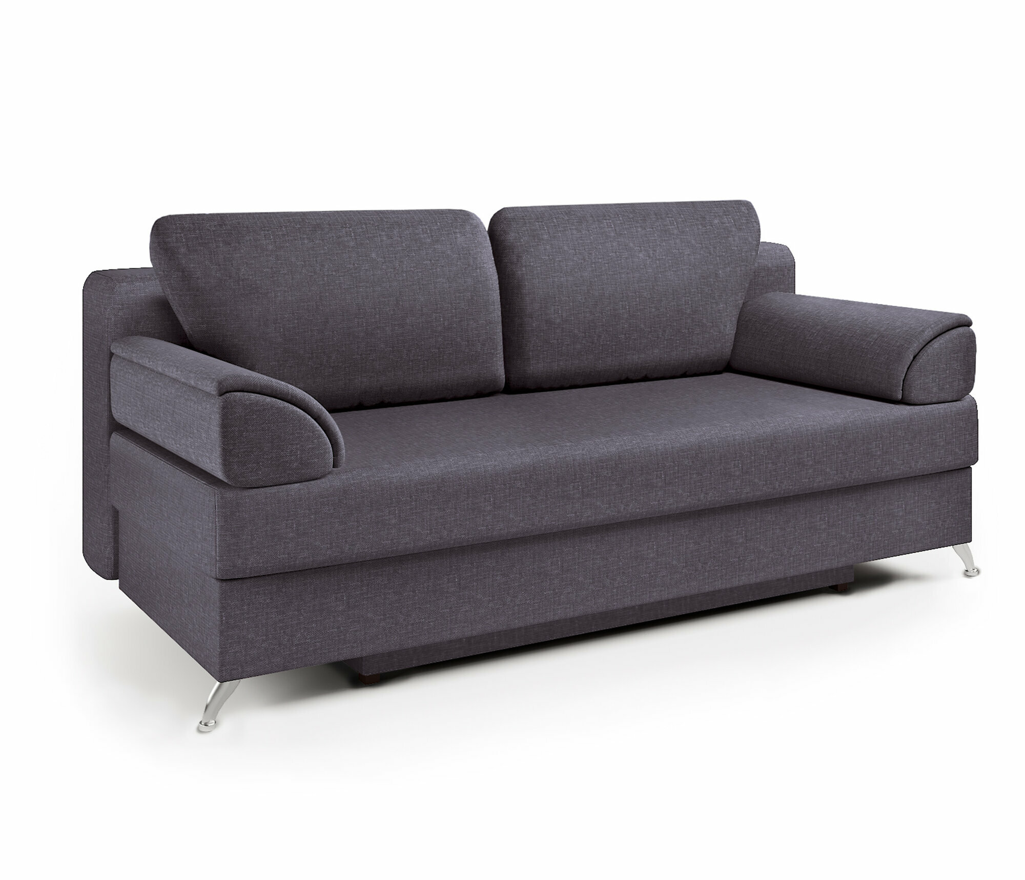 Диван-кровать ЕвроШарм 130х190 см, прямой, раскладной еврокнижка, темно-серый