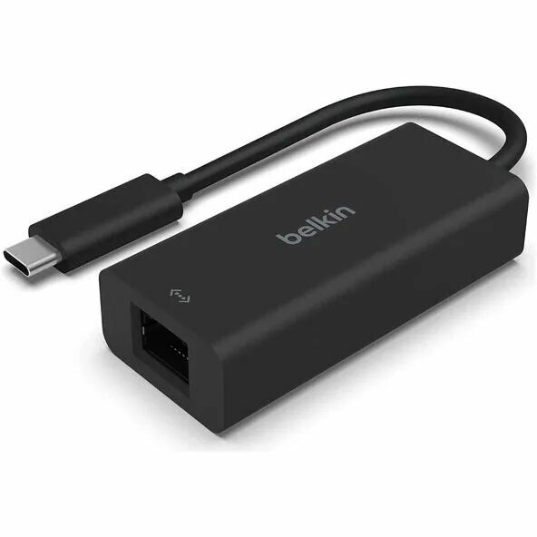 Сетевой адаптер Belkin INC012BTBK USB Type-C Ethernet 2,5 Гбит/с, совместим с USB-C и Thunderbolt 3/4, для MacBook Pro/Air, iPad Pro, XPS, Surface и других устройств с USB-C