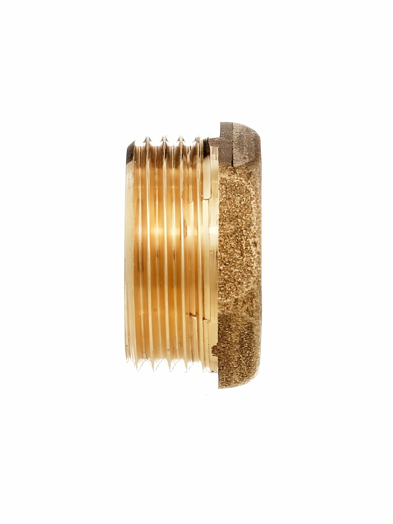 Футорка латунная БАЗ 1/4"х1/2" переходная для сантехники, отопления и водоснабжения, резьбовой фитинг, Россия — фото 1