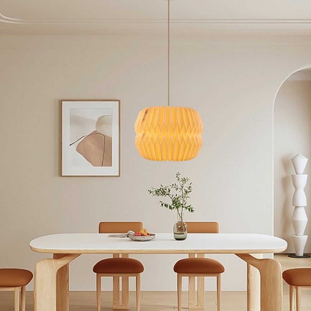 Складной абажур для подвесного светильника в скандинавском стиле из белой специальной бумаги