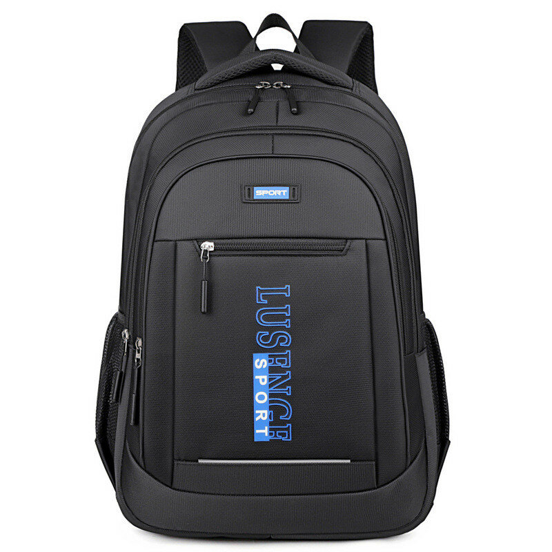 Модный повседневный рюкзак с большим объемом и стильным рисунком для дневных поездок черный