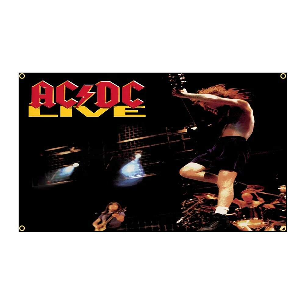 Флаг AC/DC Live 120x180 см, полиэстер, цвет 4 Grommets