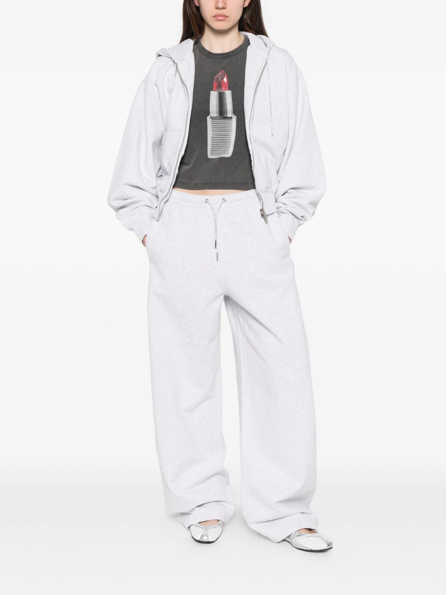 Футболка Alexander Wang, размер XS, grey — фото 1