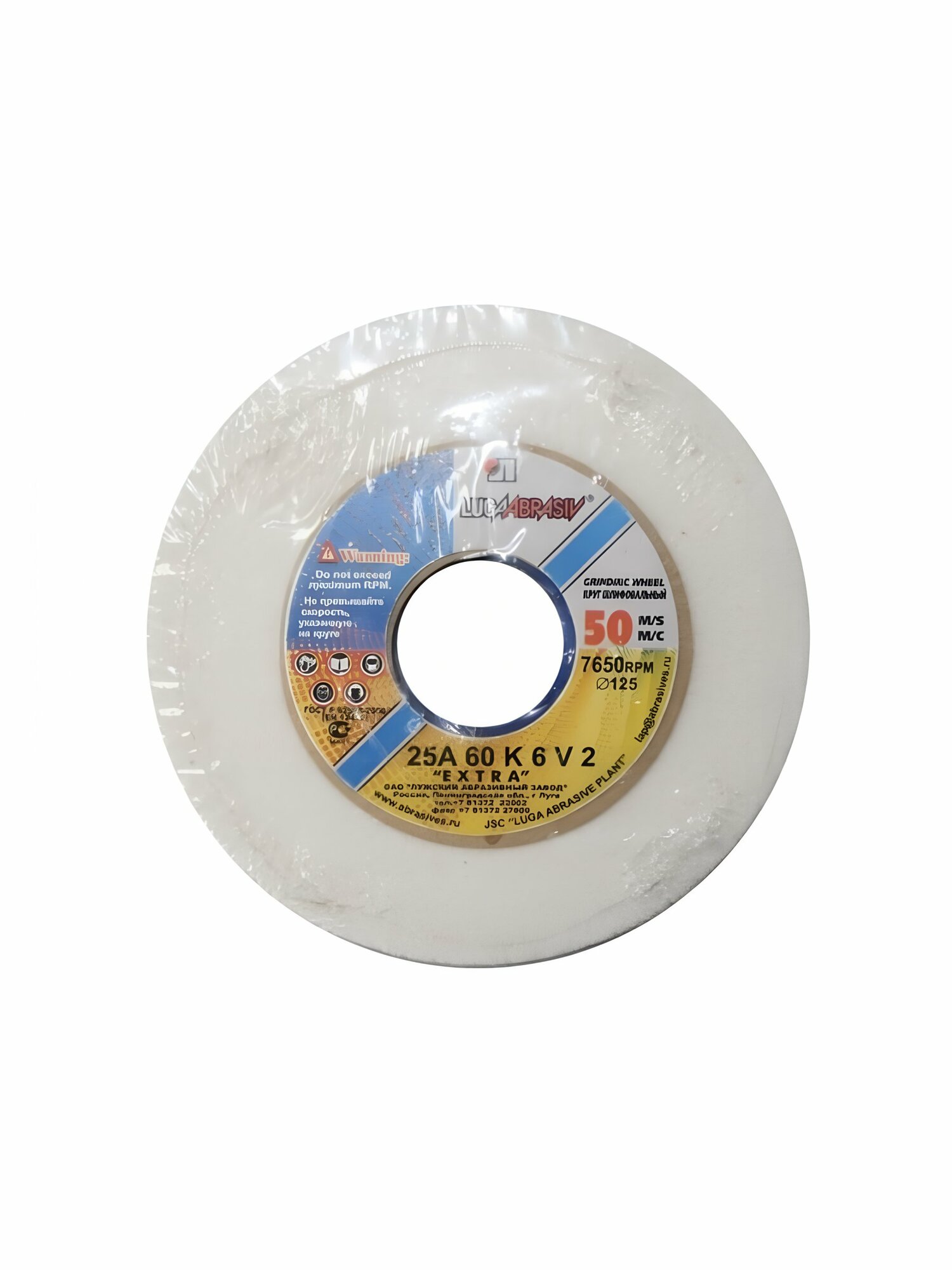 Круг шлифовально-точильный LugaAbrasiv, диаметр 300х40 мм, d76 мм, 25A, 40, белый, K, L 50 м/с V