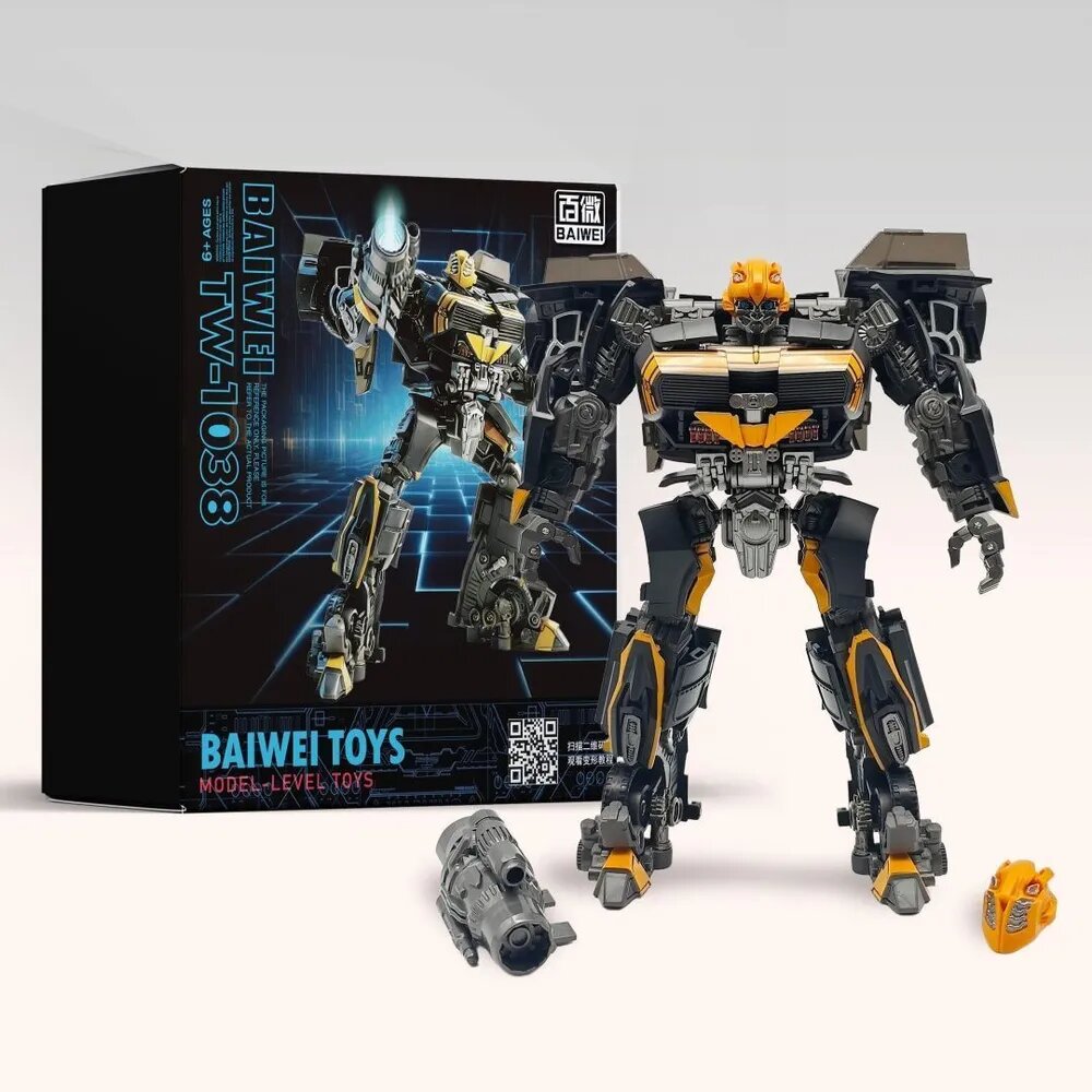 Трансформер BAIWEI TW-1038 Black Bumblebee / Шершень :16.5cm, Деформация два в одном, Роботы, Подарок мальчику, подарок коллекционеру
