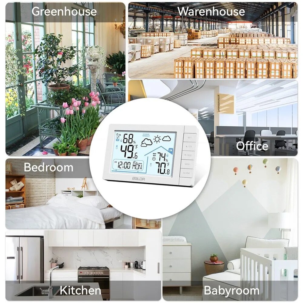 (Q I Z F) Беспроводная Метеостанция С Беспроводным Датчиком DCF-Часы