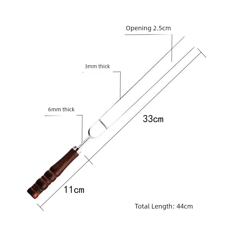 43 см деревянная ручка полированные барбекю шампуры, 10 штук - прочные кухонные принадлежности для приготовления