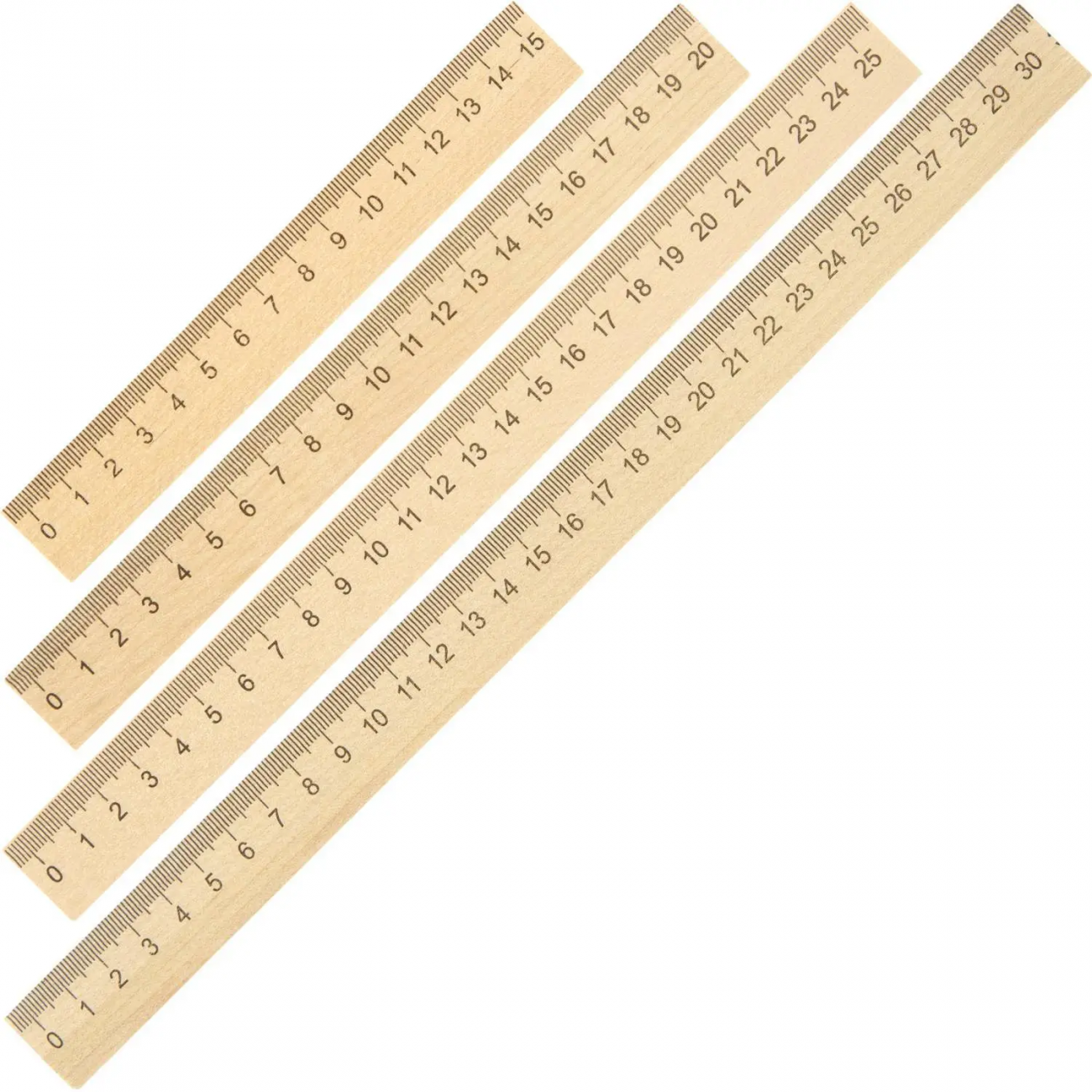 Набор линеек деревянных 15, 20, 25, 30 см Выбор есть 2128221 нлд-15,20,25,30