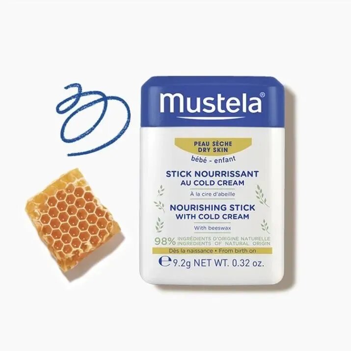 Питательный карандаш Mustela с кольд-кремом для губ, 9.2 мл