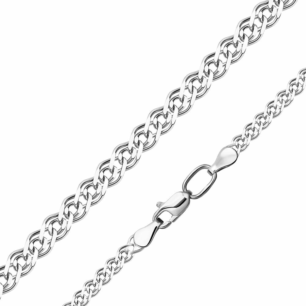 Цепь белое золото, 585 проба, родирование