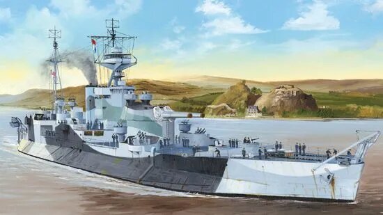 Trumpeter1/350 Тяжелый артиллерийский корабль мелководья Королевского военно-морского флота Великобритании "Аберкромби"