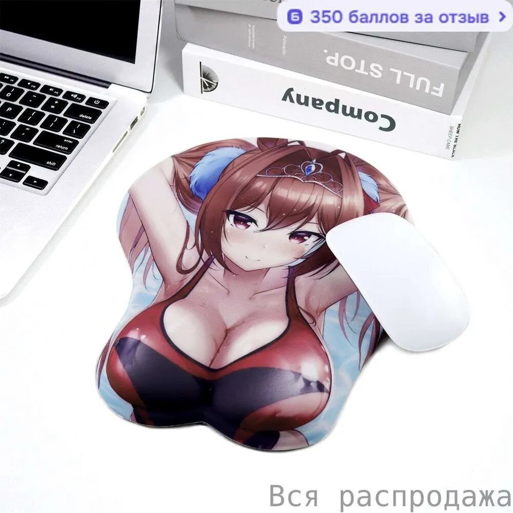 Коврик для мышки M зеленый игровой с красивым рисунком для компьютера