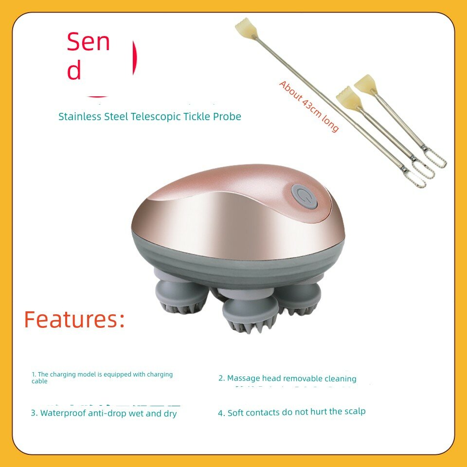 Массажер для головы для разминания кожи головы, снятия головной боли, зуда кожи головы, электрический массажер для