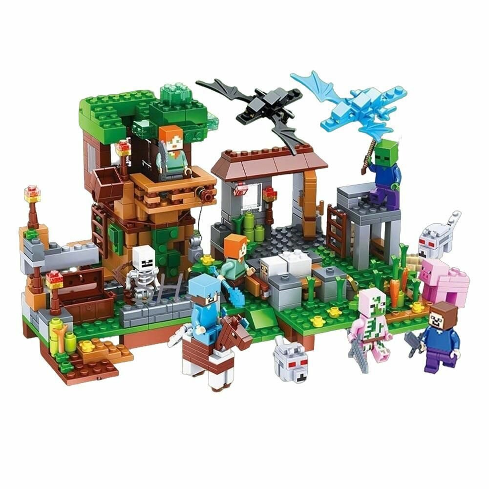 Игровой набор Домик на дереве Minecraft подарок для мальчиков и развивающая игрушка для детей.