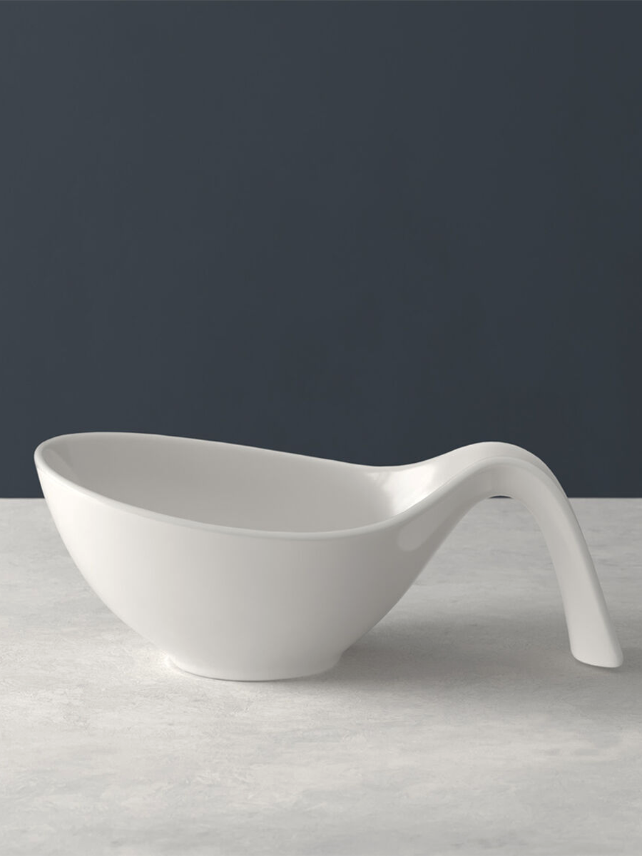 Салатник с ручкой 600 мл, Flow, Villeroy & Boch, Премиум-Фарфор