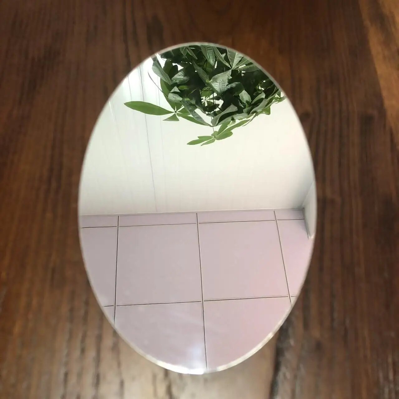 Зеркальные наклейки на стену Oval 3D Acrylic, 10 шт. S 13.5cmX8.3cm, Silver 10pcs