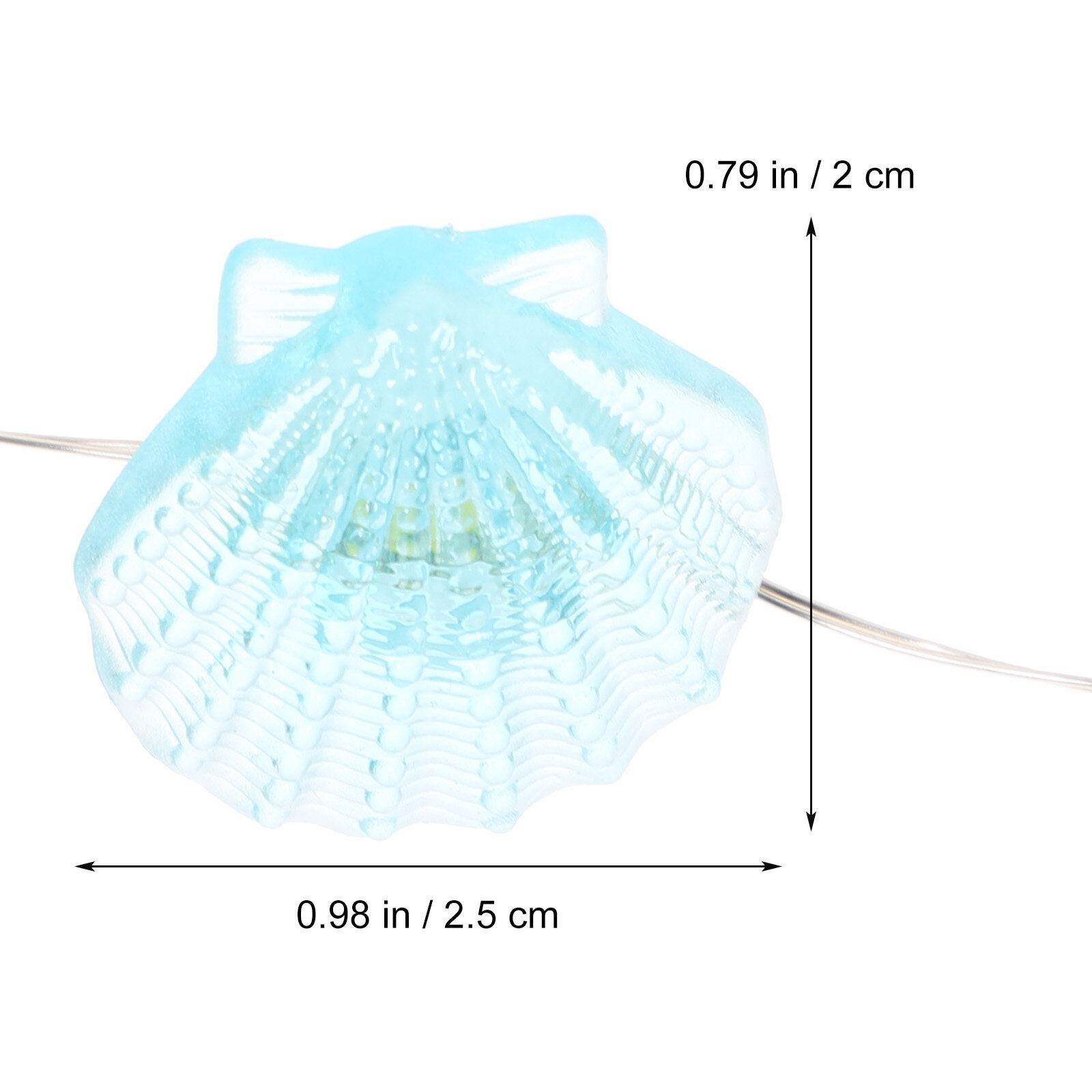 1PC Светящаяся Гирлянда В Forme Морских Ракушек Желтый Цвет 200X2.5X2CM Для Праздничного Украшения
