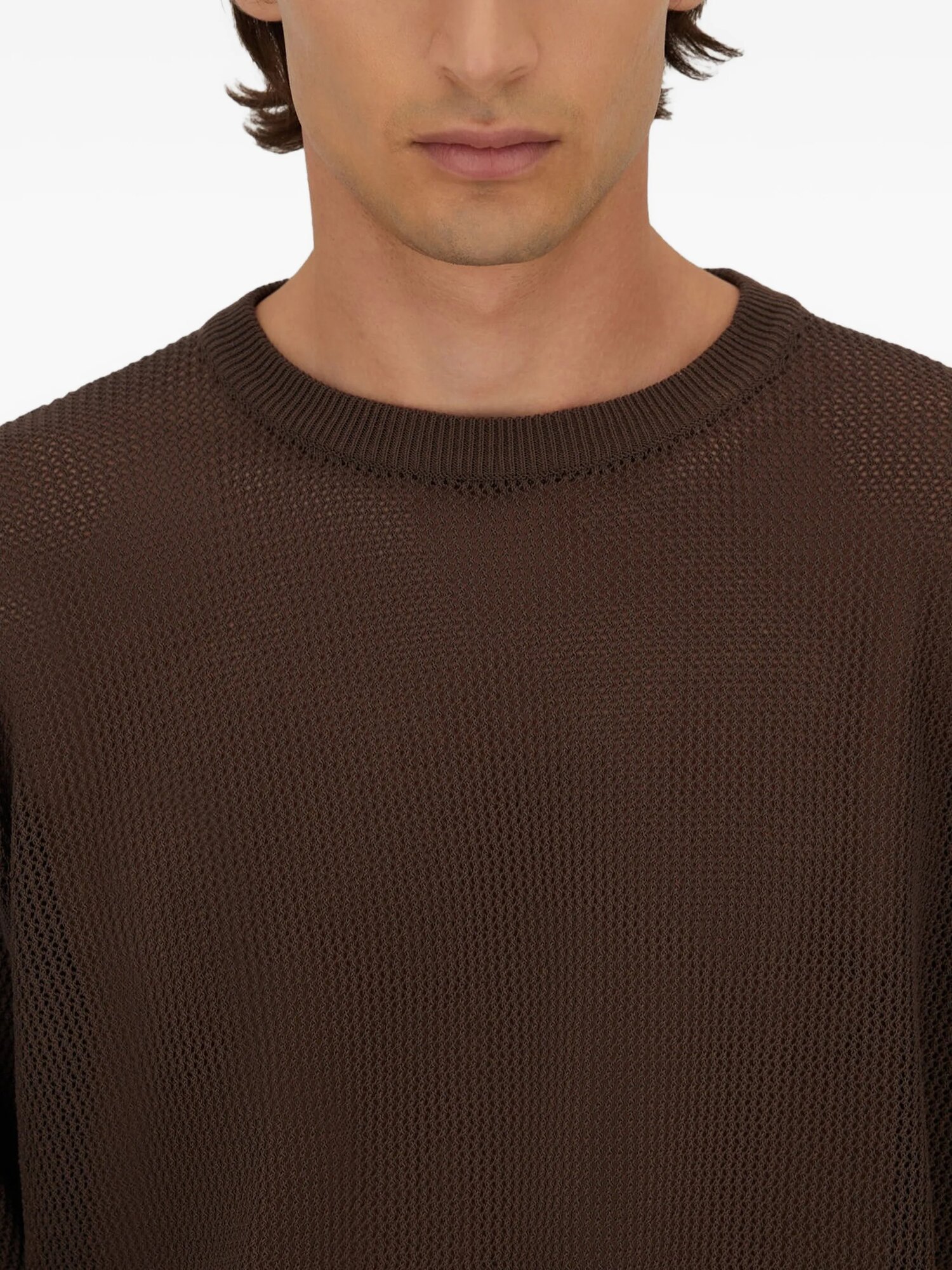 Футболка Herno Crew-neck T-shirt, размер 48, brown — фото 1