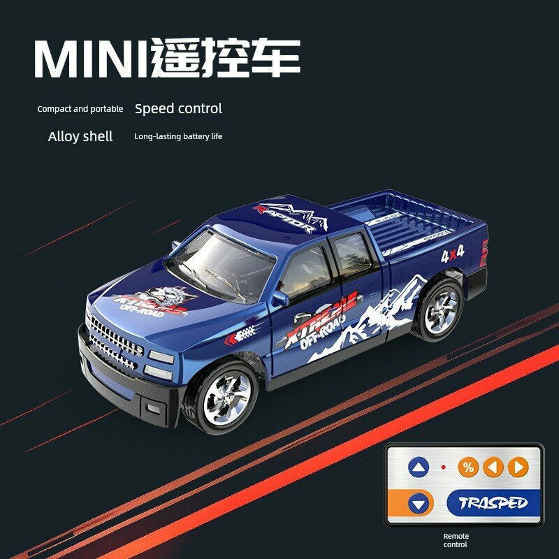 Алюминиевая модель RC-вездехода 1:64 синий цвет 4 колеса без упаковки