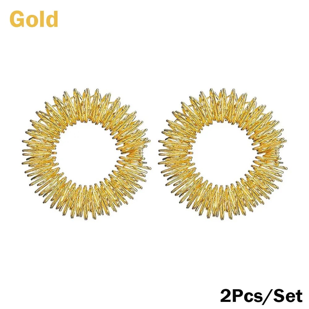 Массажные кольца для пальцев, Gold, 2шт