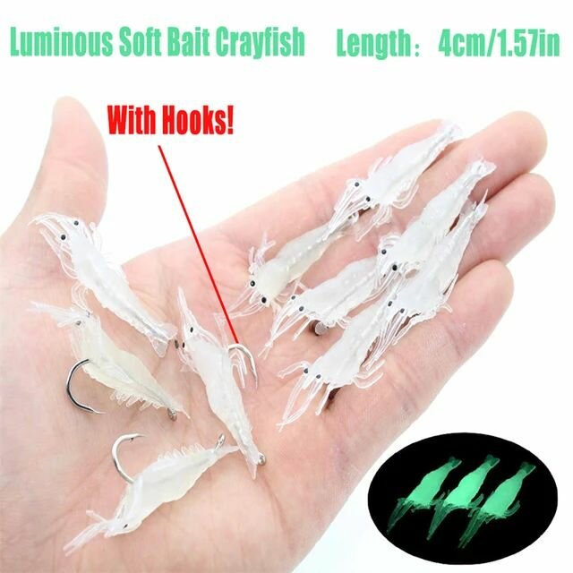 15 шт. 3,7 см Cиликоновые приманки для рыбалки. Рачки рак RuBaits Shrimp креветка Набор приманок на окуня, форель, хариус. Зимние, морские микроджиг мормышинг джиг. Маш. масло красное/Red Motor oiL