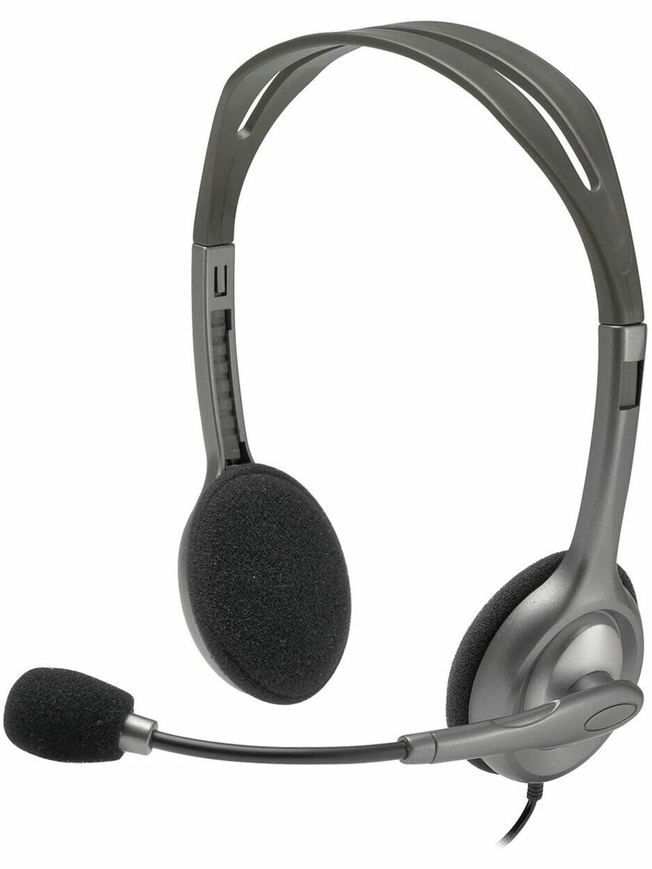 Наушники проводные Logitech Headset H110 (981-000472), серебристый