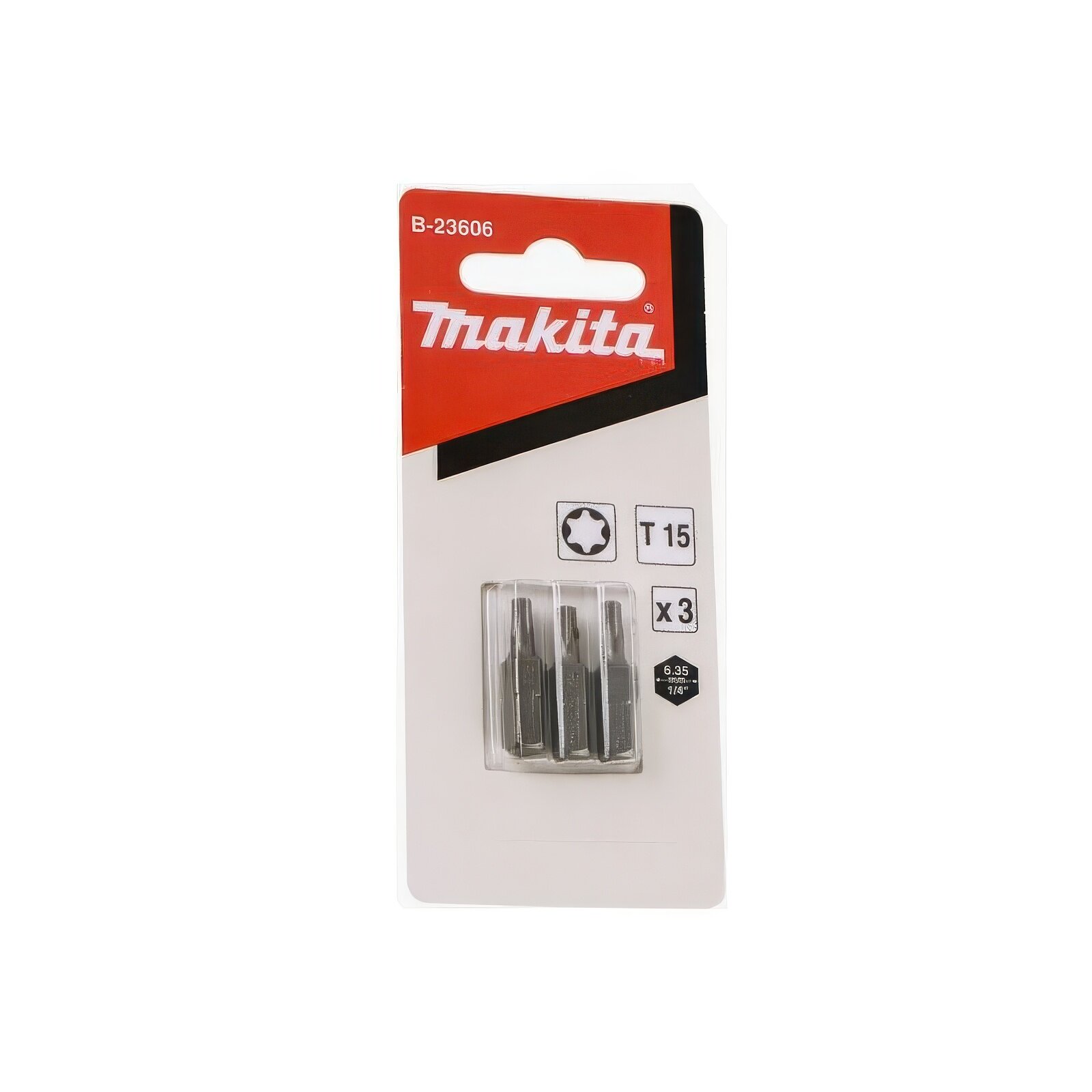 Насадка Standard T15, длина 25 мм, C-form, 3 штуки, Makita, B-23606