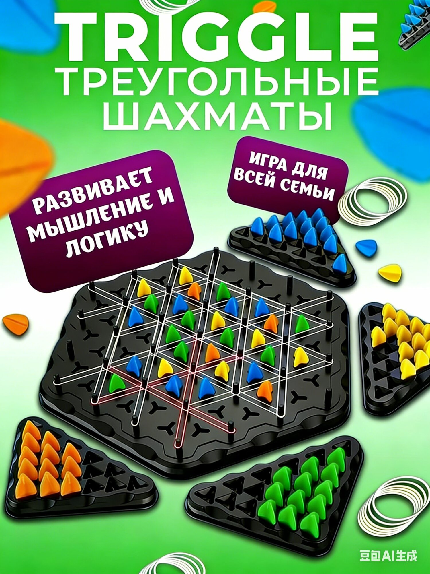 Настольная игра треугольные шахматы, Triggle, головоломка шахматная головоломка треугольная головоломка