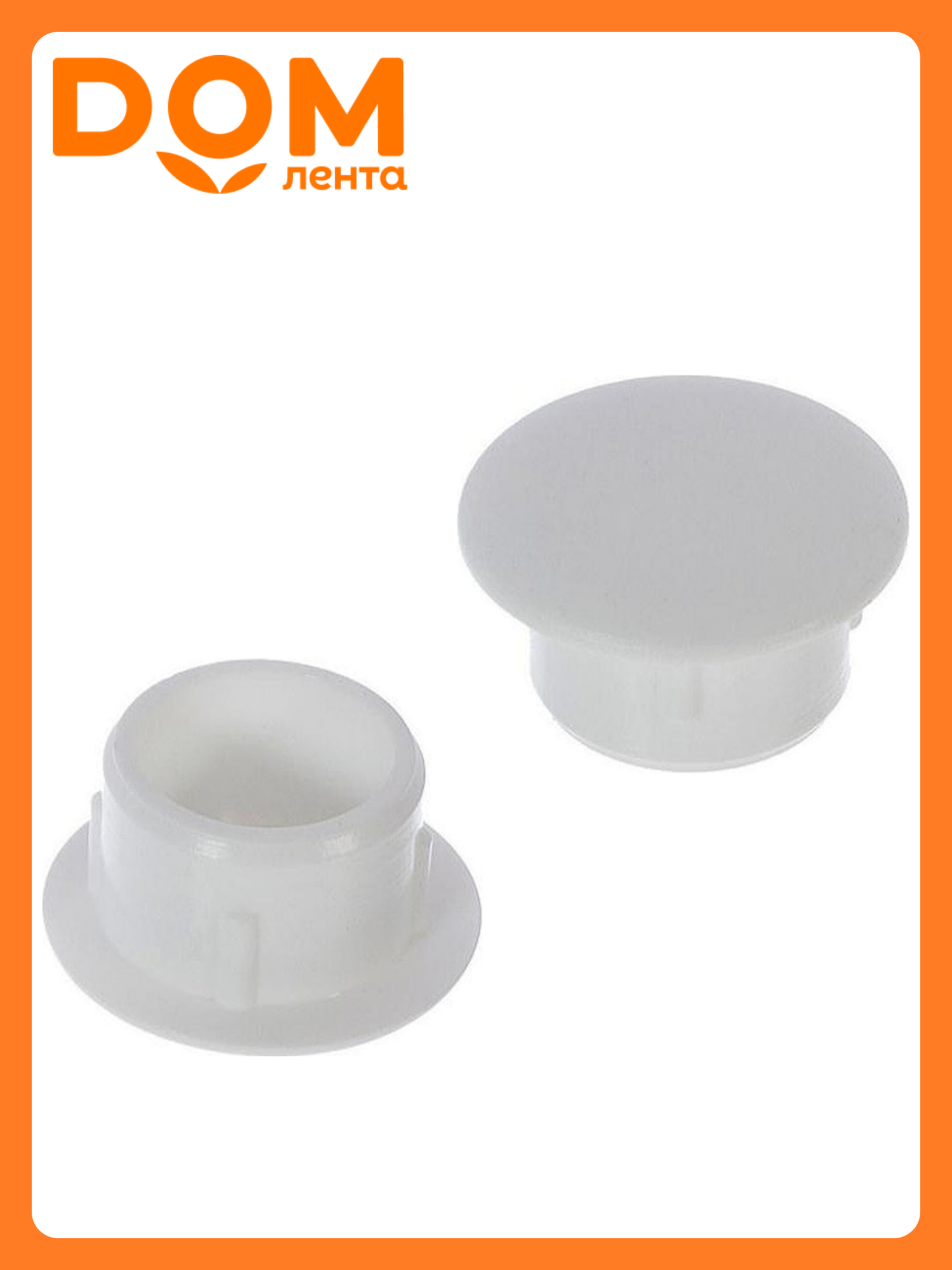 Мебельная заглушка Tech-KREP пластиковая белая 14 мм 30 шт