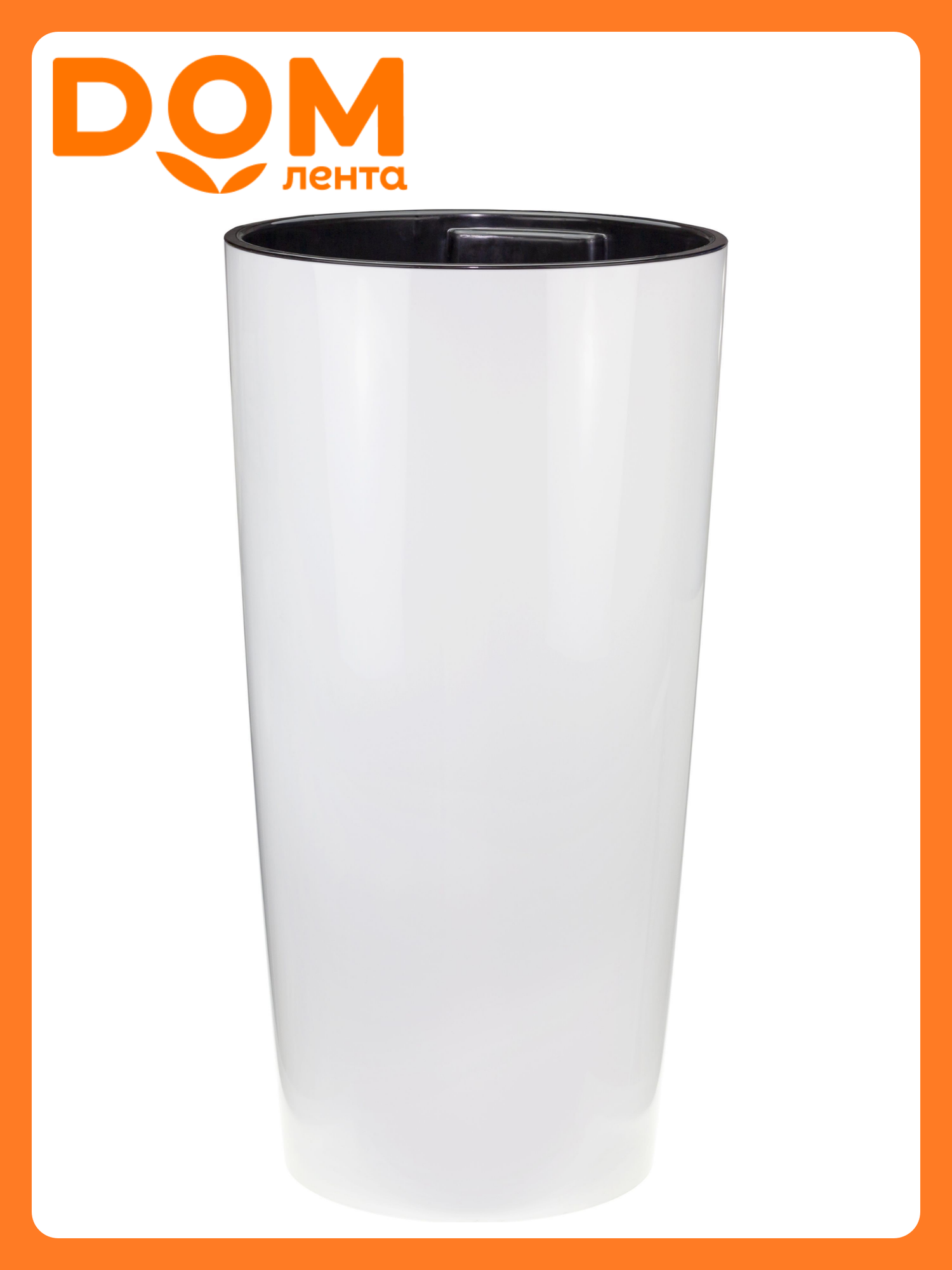 Кашпо IDEA "Пилар", для дома, полипропилен, белое, d39см, 23л