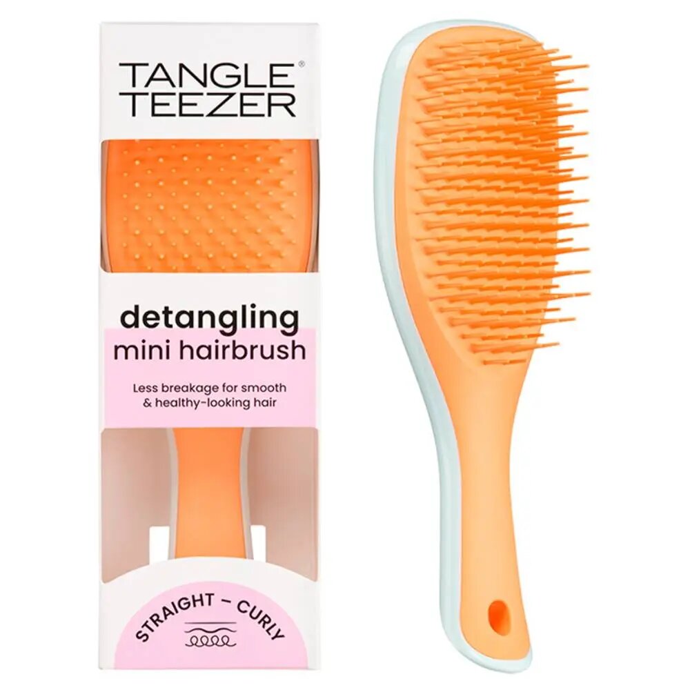 TANGLE TEEZER Расческа для прямых и волнистых волос Mini Sweet Orange & Ice Blue