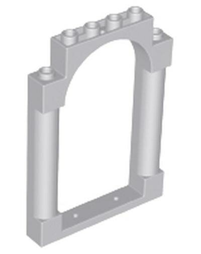 Деталь Lego 40066 Door, Frame 1 x 6 x 7 Arched with Notches and Rounded Pillars
