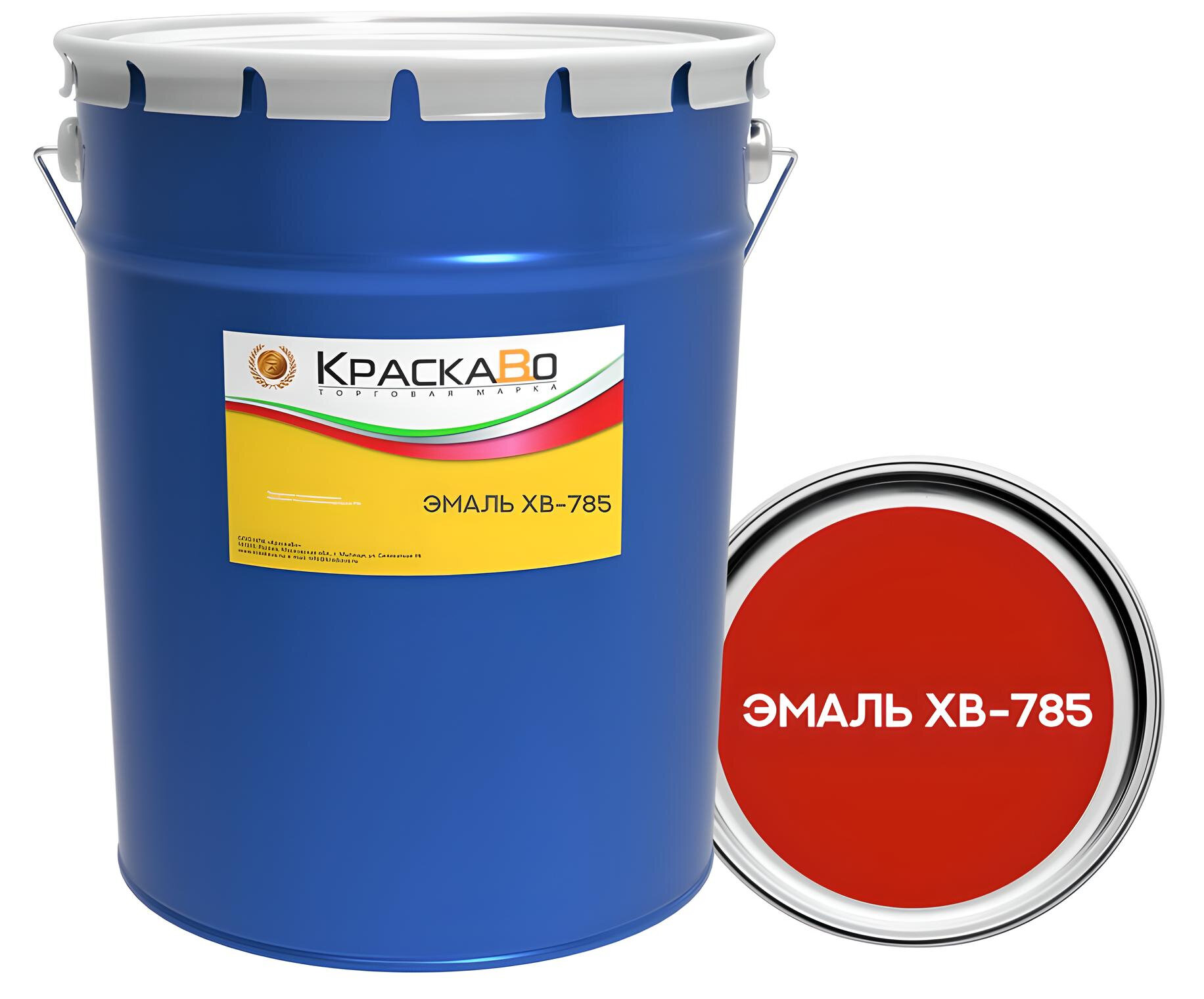 КраскаВо эмаль ХВ-785 красная 20кг. 4620105772440