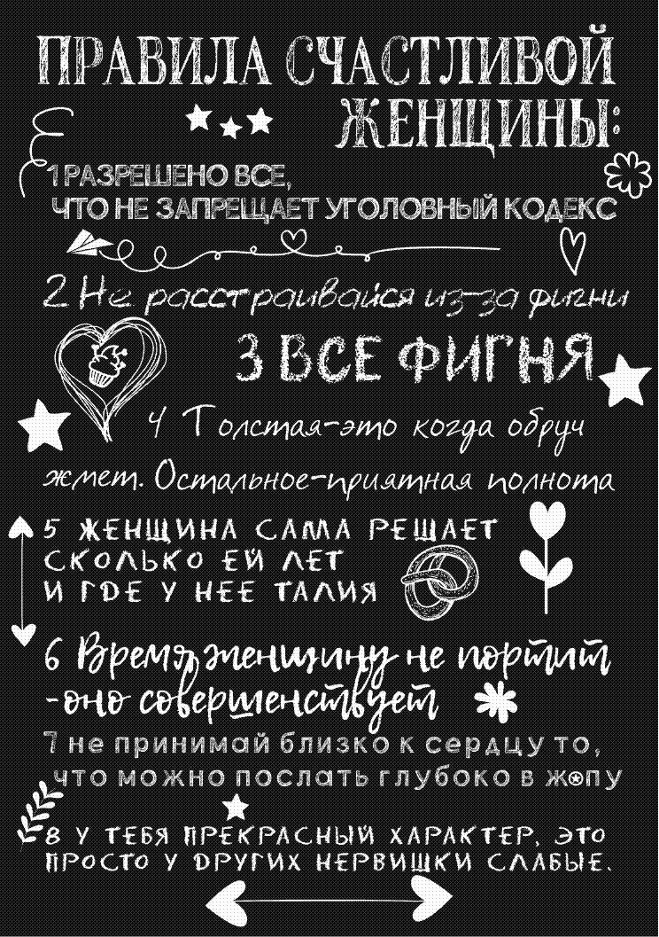 Магнит на холодильник, сувенирный магнит "Правила " (21 см х 30 см,).