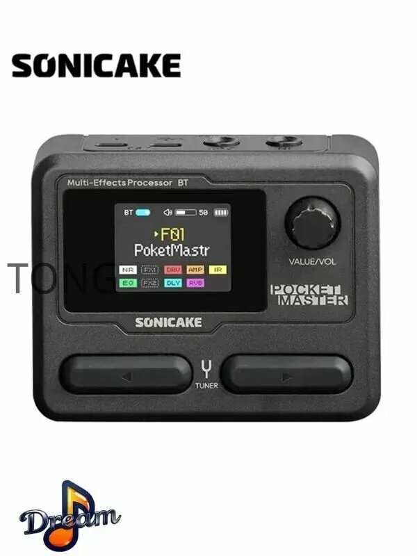 Sonicake Pocket Master Портативная мультигитарная педаль эффектов, более 100 встроенных эффектов