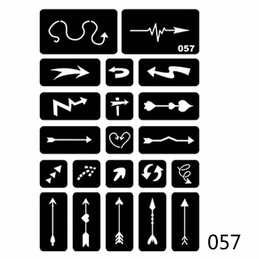 Трафарет для временной хны Татуировка: новый дизайн для тела и рук для девушек