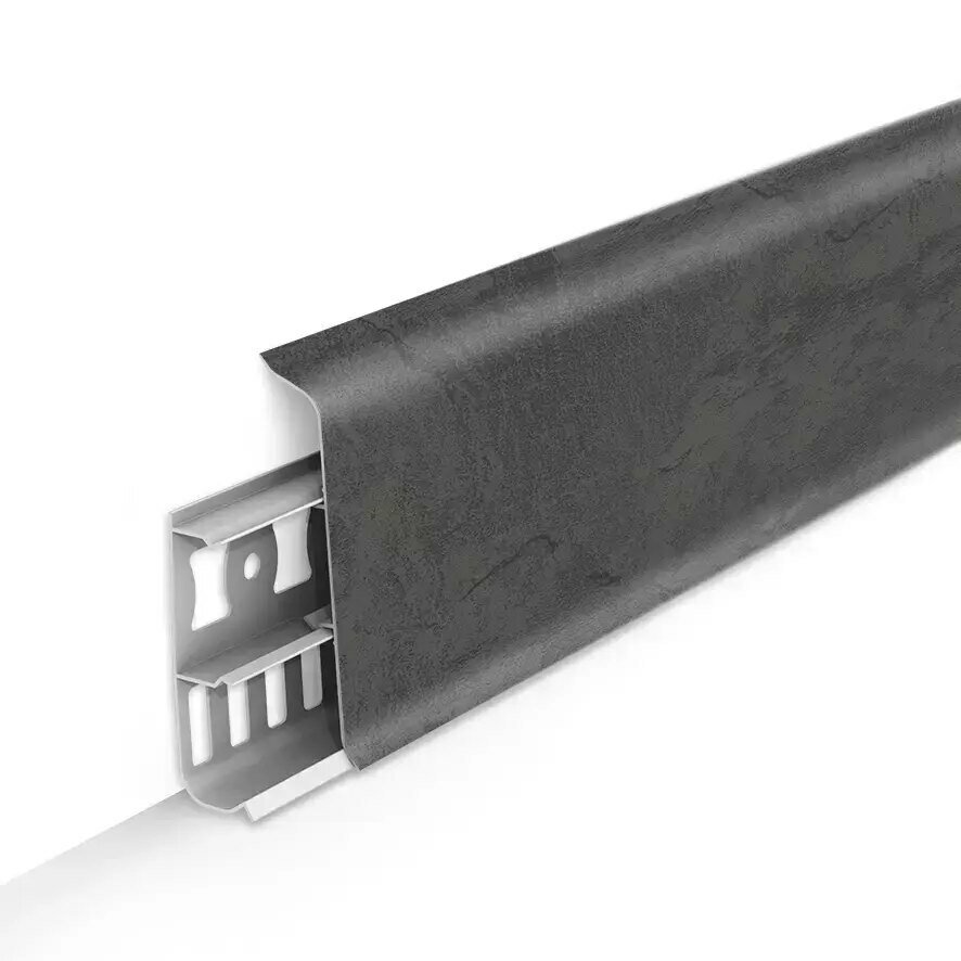 Пластиковый плинтус Идеал Деконика 70 мм Лофт серый 548, 1 шт.