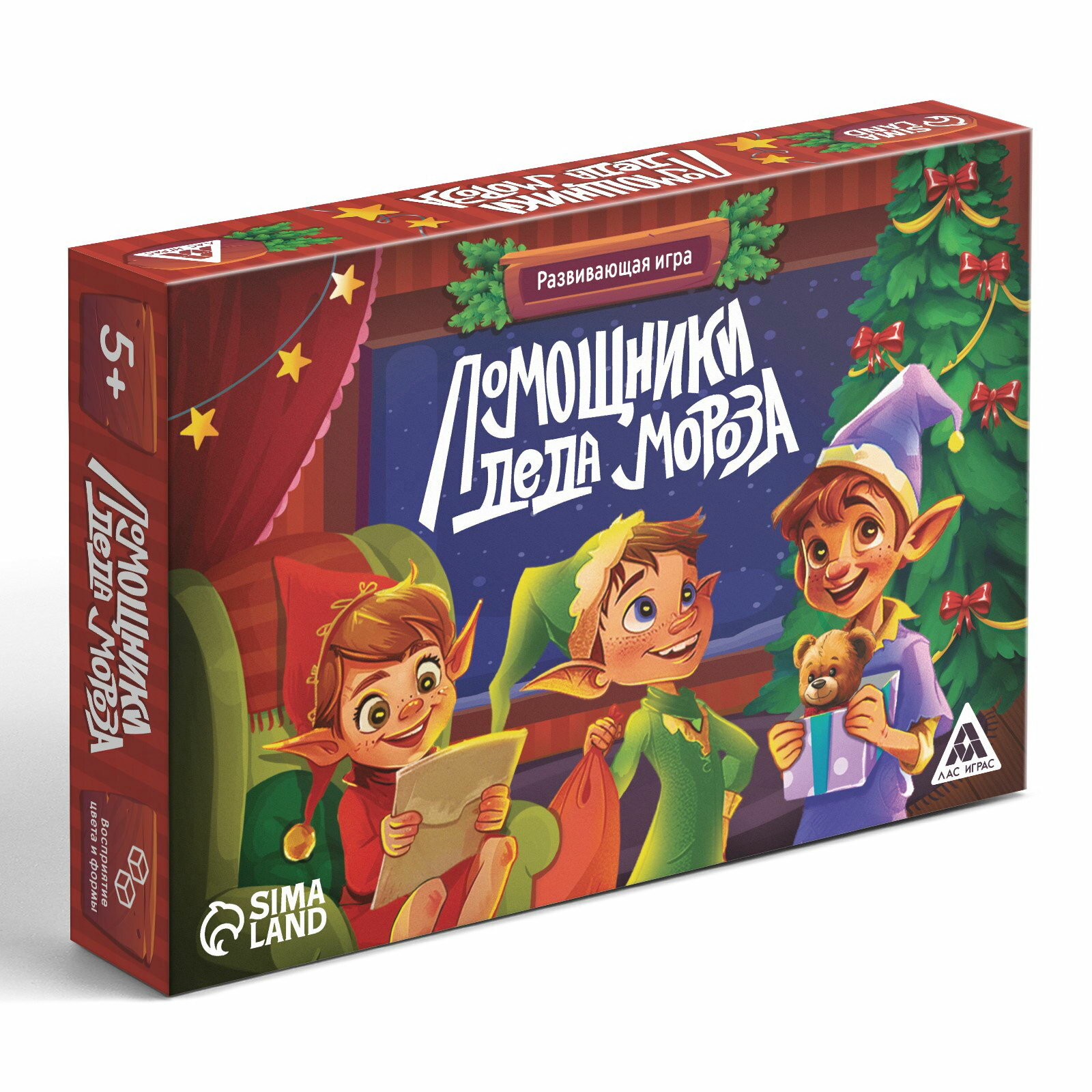 Развивающая игра "Помощники Деда Мороза", 91 карта, 5+, развитие навыков: внимание